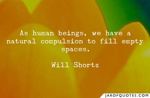 Leaving compulsion behind. – From Famine to Feast.