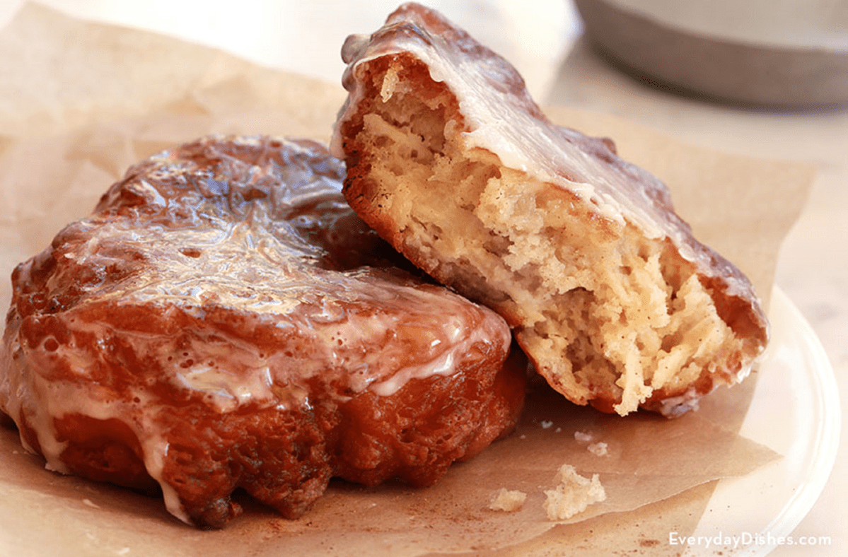 Apple fritters for breakfast. – From Famine to Feast.