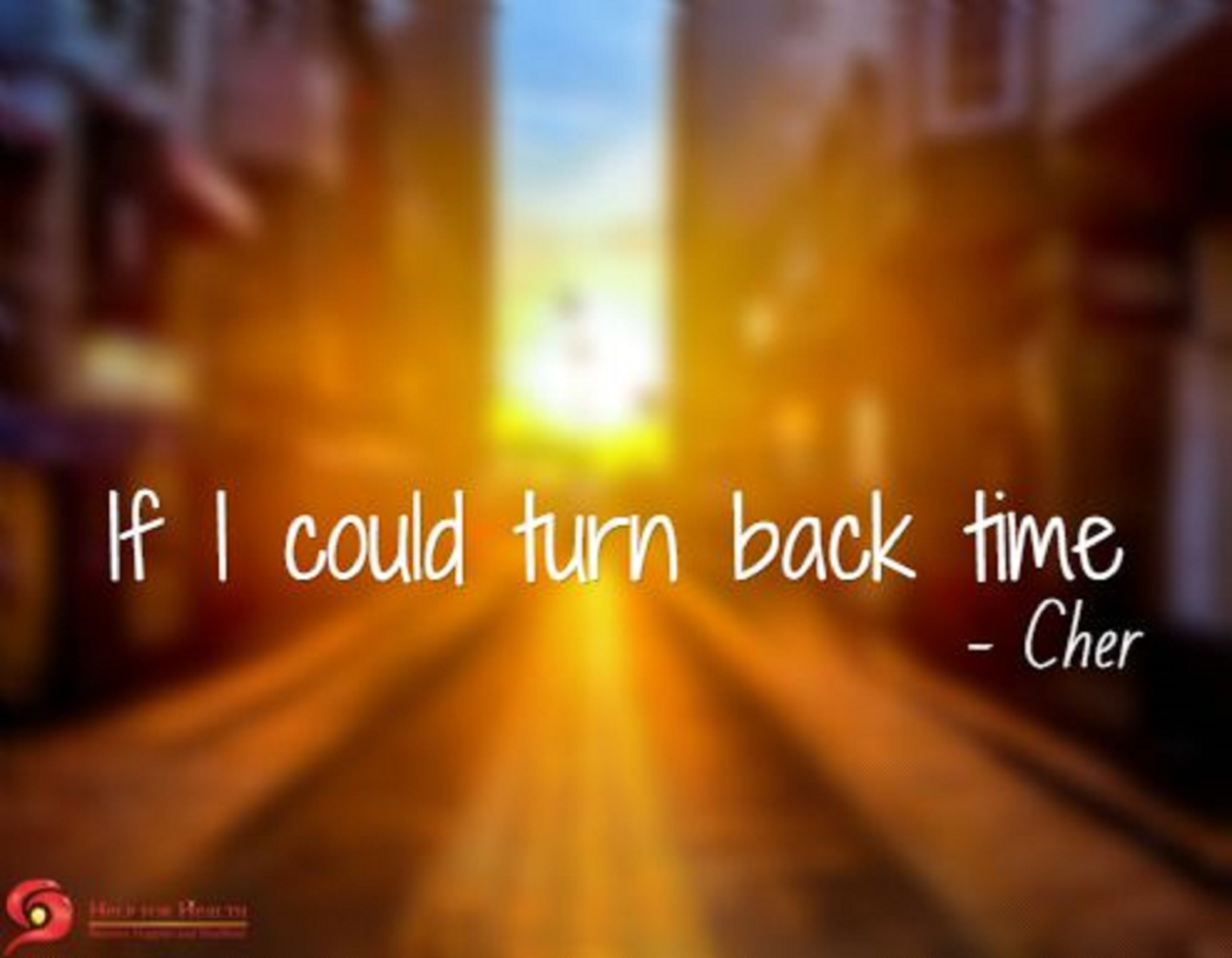 If I could turn back time – an off-the-cuff joint. – From Famine to Feast.